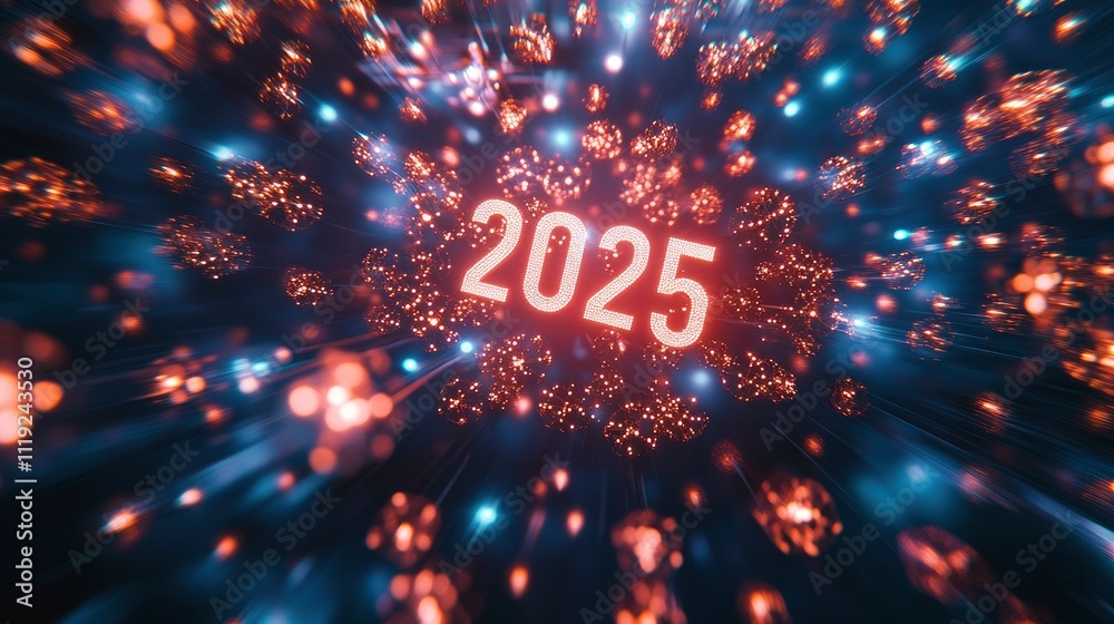 Toasting massive 2025 appearing as a window to space, showing cosmic ...