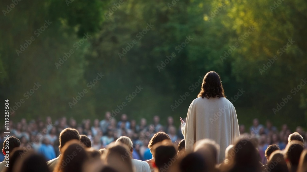 Jesus delivers a powerful message to the crowds during the Sermon on ...