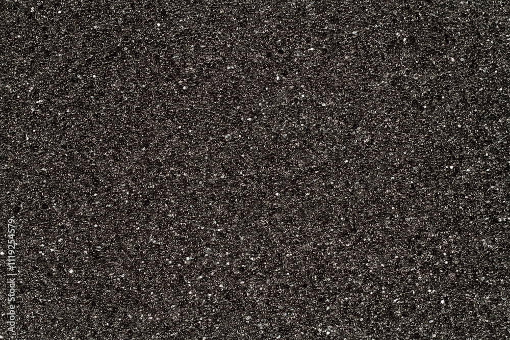 Texture of black foam rubber. Surface of foam rubber close-up. Stock ...