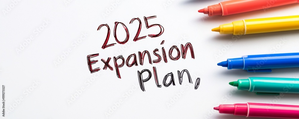new year 2025 plan with accomplishment concept. 2025 expansion plan ...