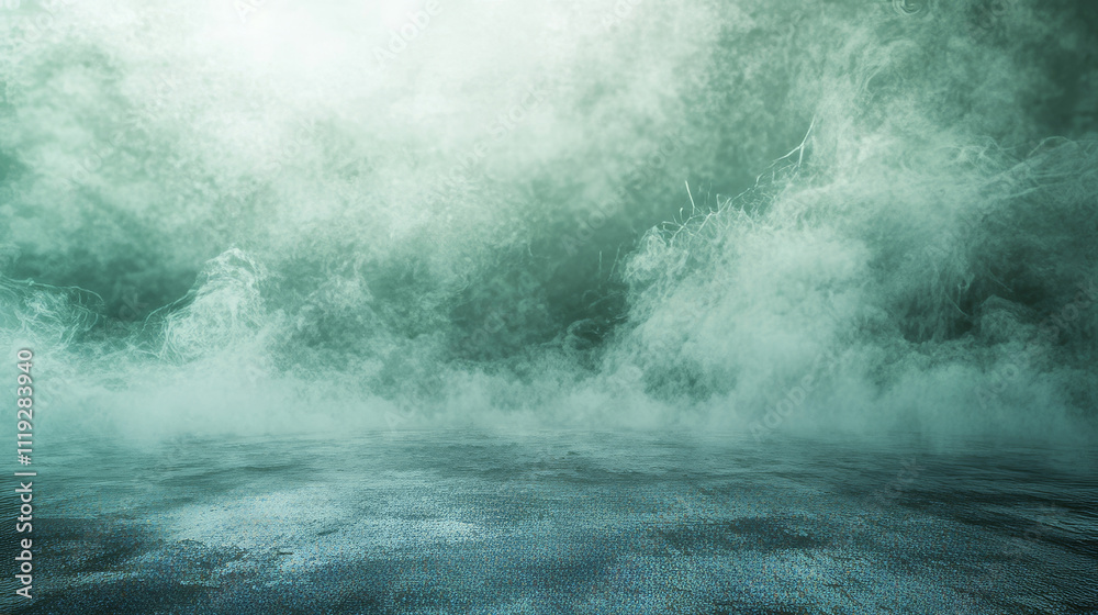 Green toxic smoke cloud with overlay effect on transparent background ...