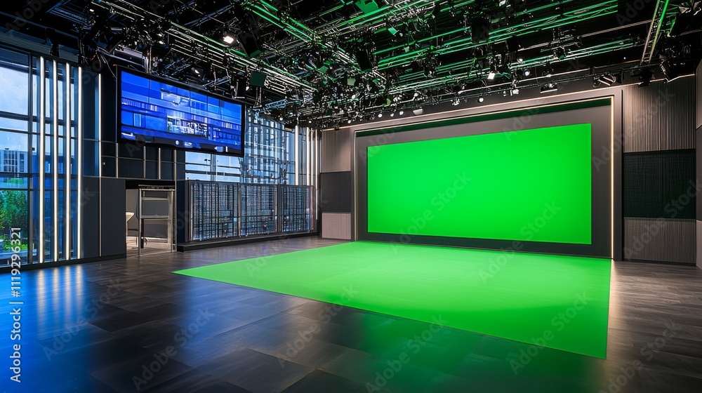 Modern Green Screen Technology Enhanced for Professional Broadcast Production and Filmmaking ...
