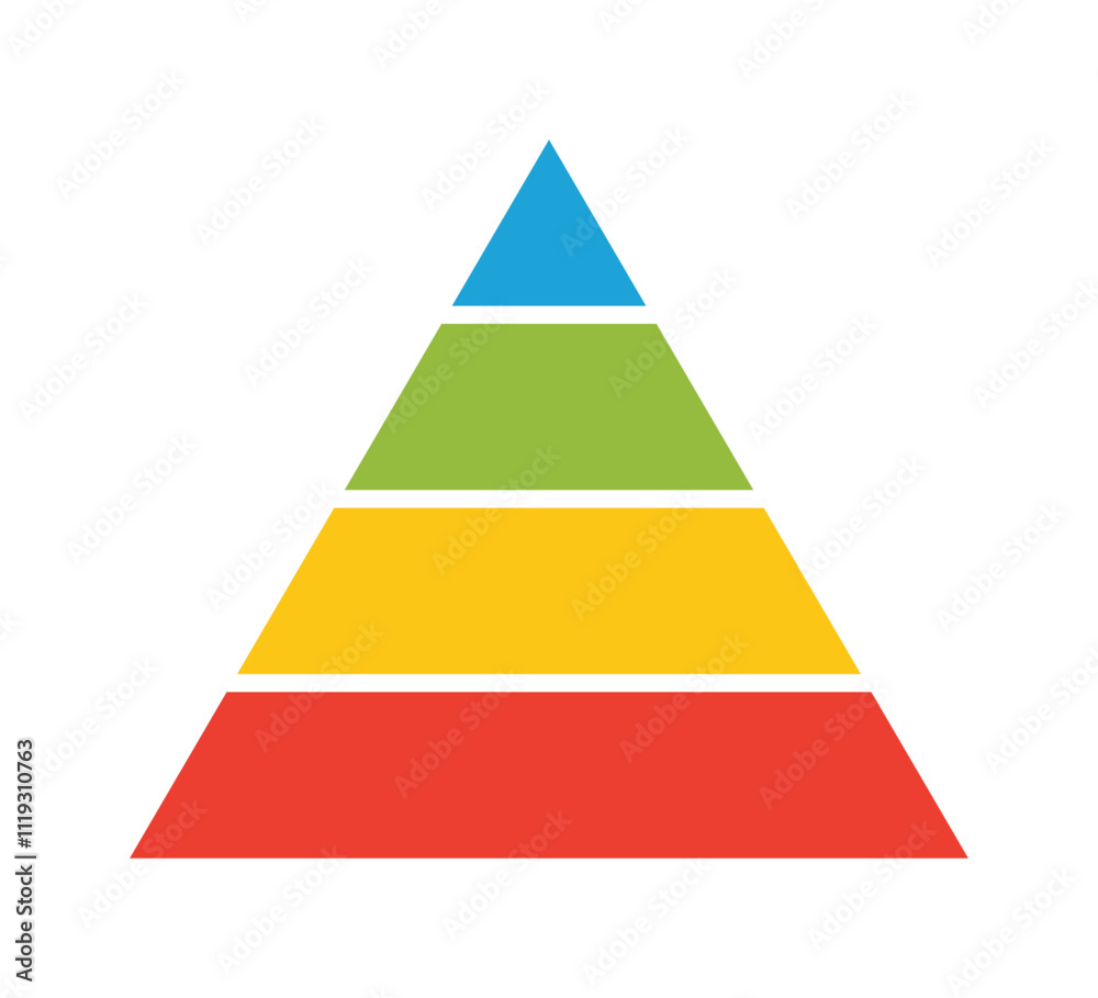 Levels of triangular pyramid. Triangle pyramid chart. Maslow layer ...