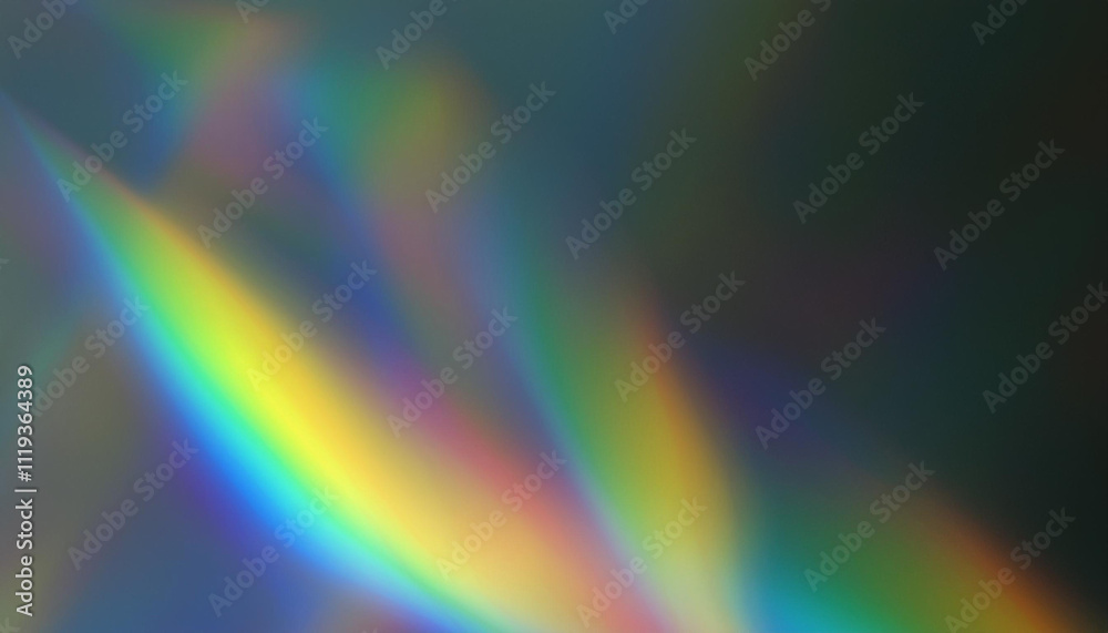 Diffraction Grading Effect Overlays. Prismatic Holographic Color, Abstract Light Refraction ...
