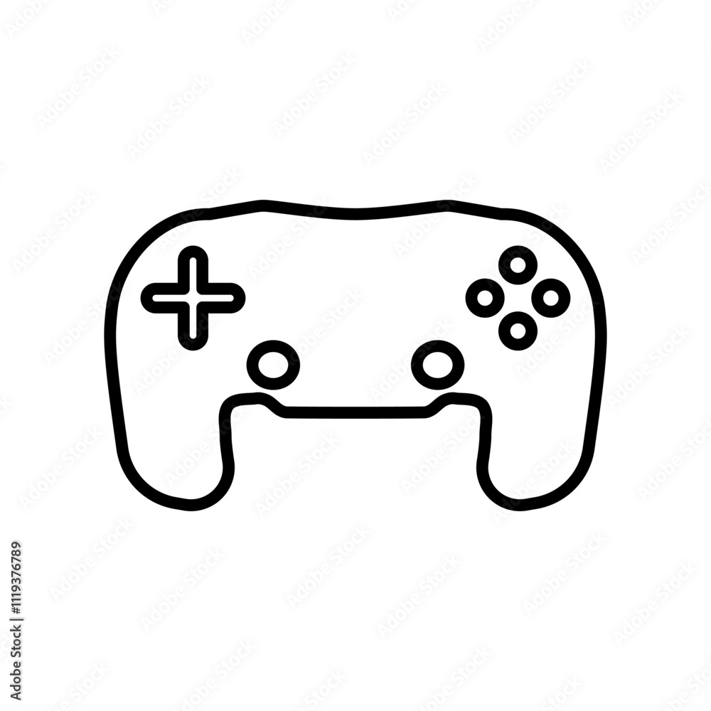 Game console icon, Video game console. Black joystick vector, Game ...