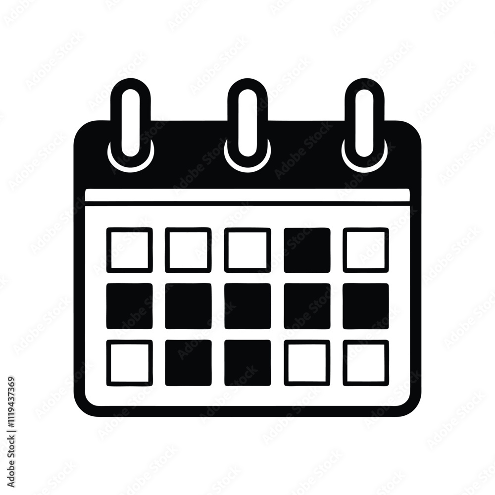 Calendar Symbol Vector - Minimalist Design for Event Planning ...