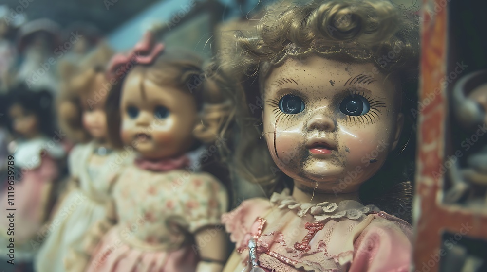 Vintage dolls that are haunted and put in an eerie unpleasant ...