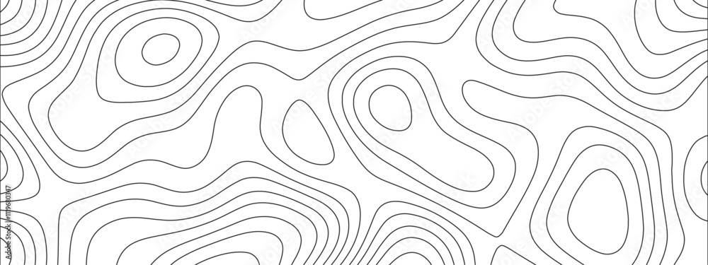 Abstract luxury white modern 3d papercut background. Topography line ...