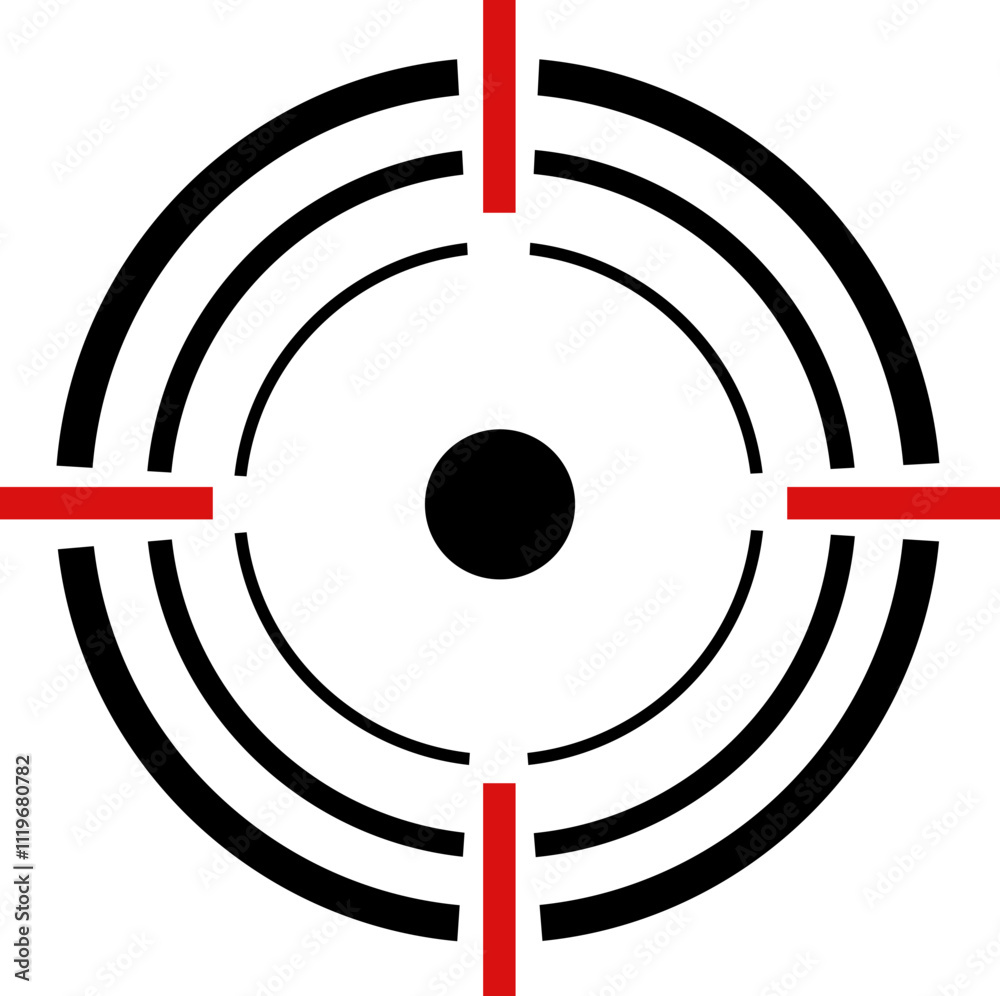 Focus target and aim icon. Business goals and missions. Ambition and ...