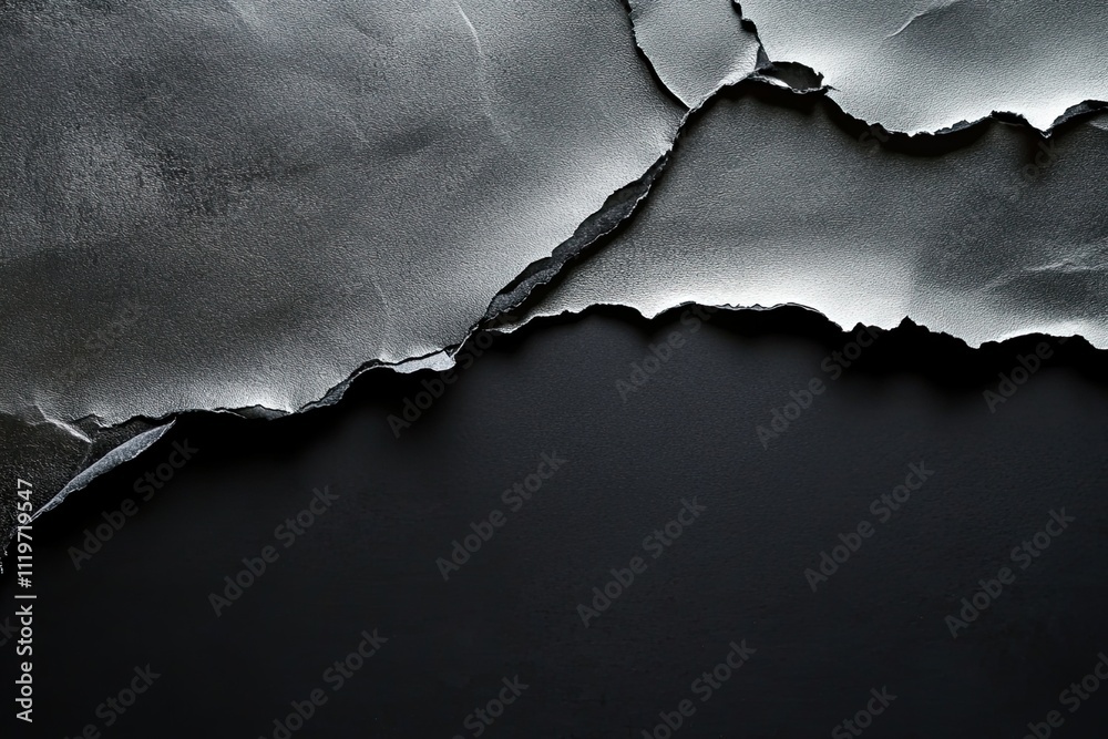 silver ripped paper with black dop background for your design ...