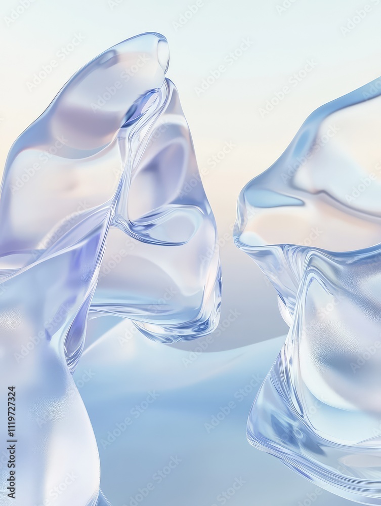 Blue abstract background with glassmorphism effect. Soft and modern ...