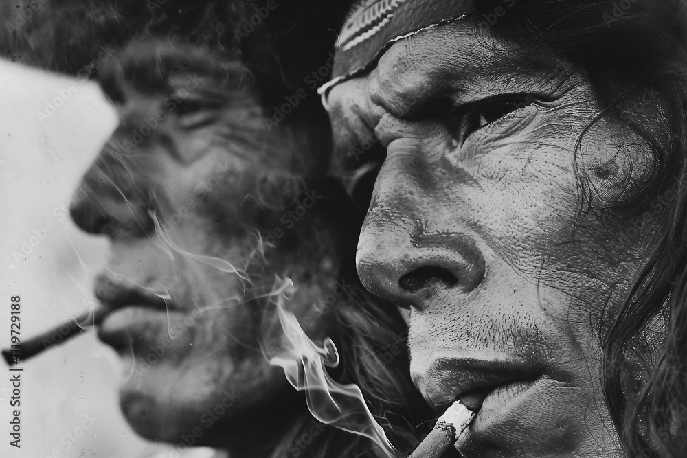 Generative AI image of a Native American person in traditional attire ...