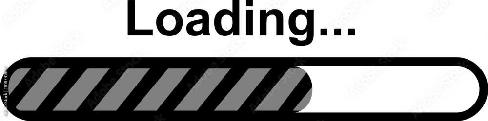 Loading bar icon. Loading bar progress icon, load sign vector ...