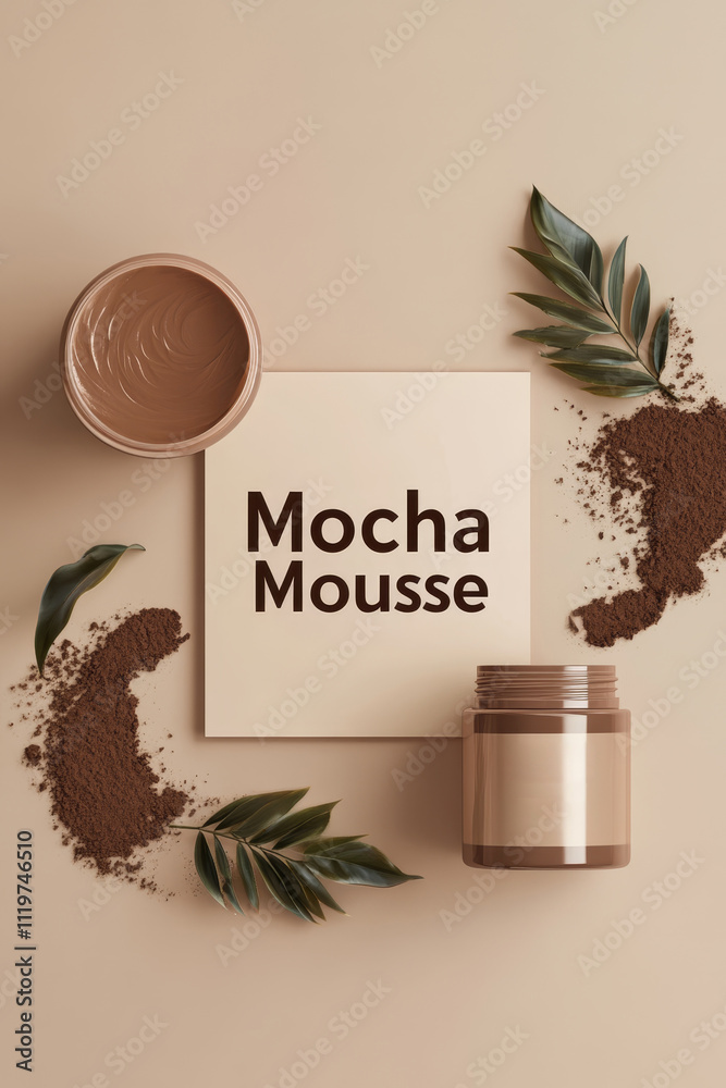 Mocha mousse product mockup featuring a neutral color palette for ...