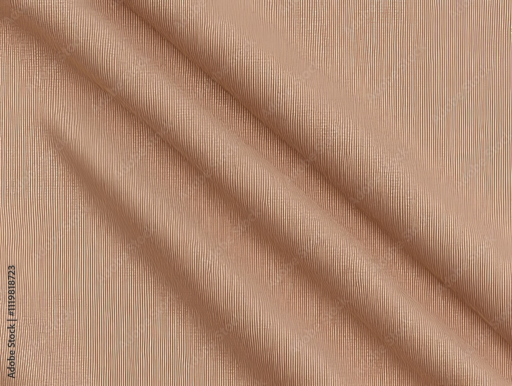 Elegant folds of fabric in Pantone Mocha Mousse PMS 17-1230, creating a ...