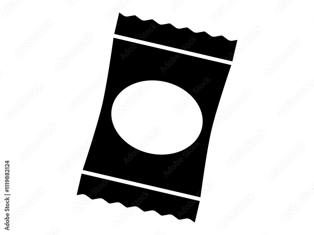 plastic snack packaging icon, flat style pictogram icon for mobile app ...