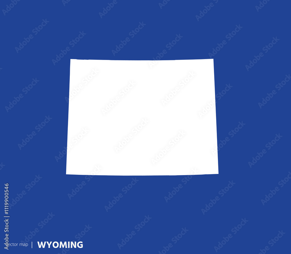 Vector de Stock U.S states map. State of Wyoming vector map . you can ...