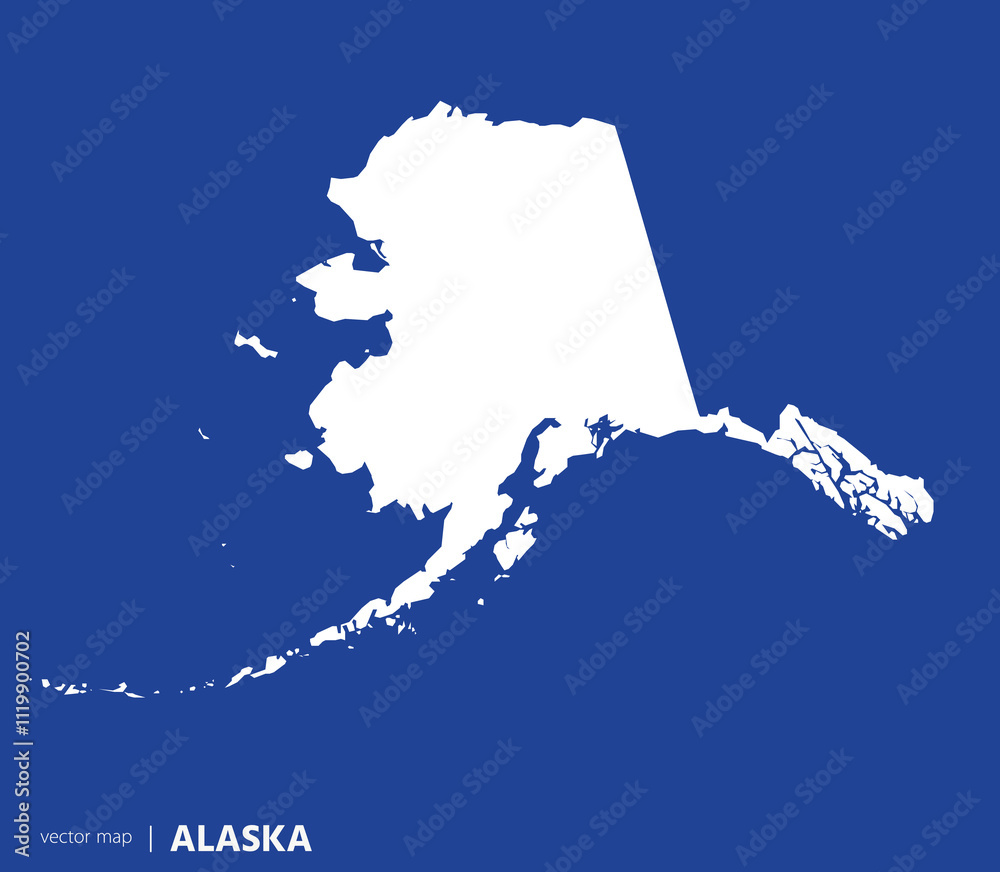 U.S states map. State of Alaska vector map. you can use it for any ...