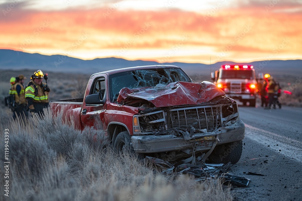 A dramatic photo capturing the aftermath of a crash involving two ...