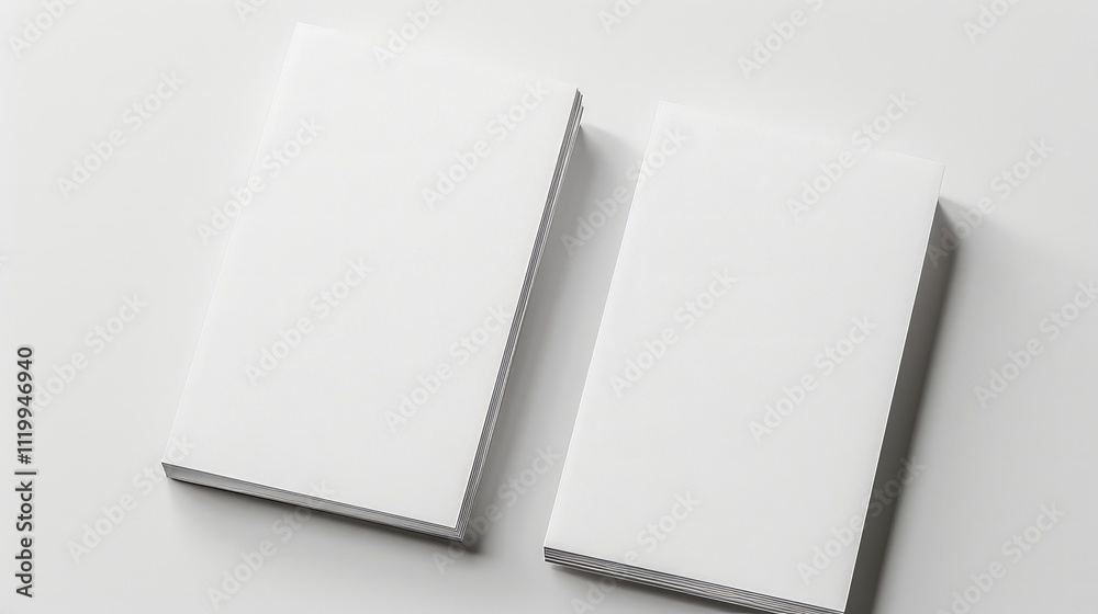 Blank White Book Mockups Paper, Pages, Stack, Design, Printing ...