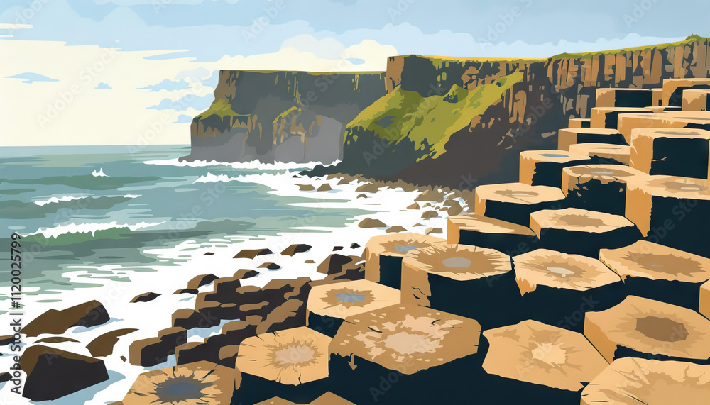 Giant's Causeway in Northern Ireland: A geological wonder scene of the ...
