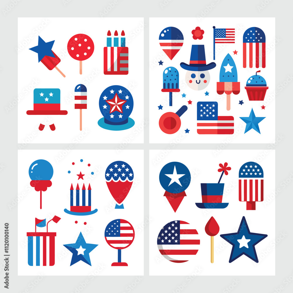 Vector de Stock Download this 4th of July vector bundle, packed with ...