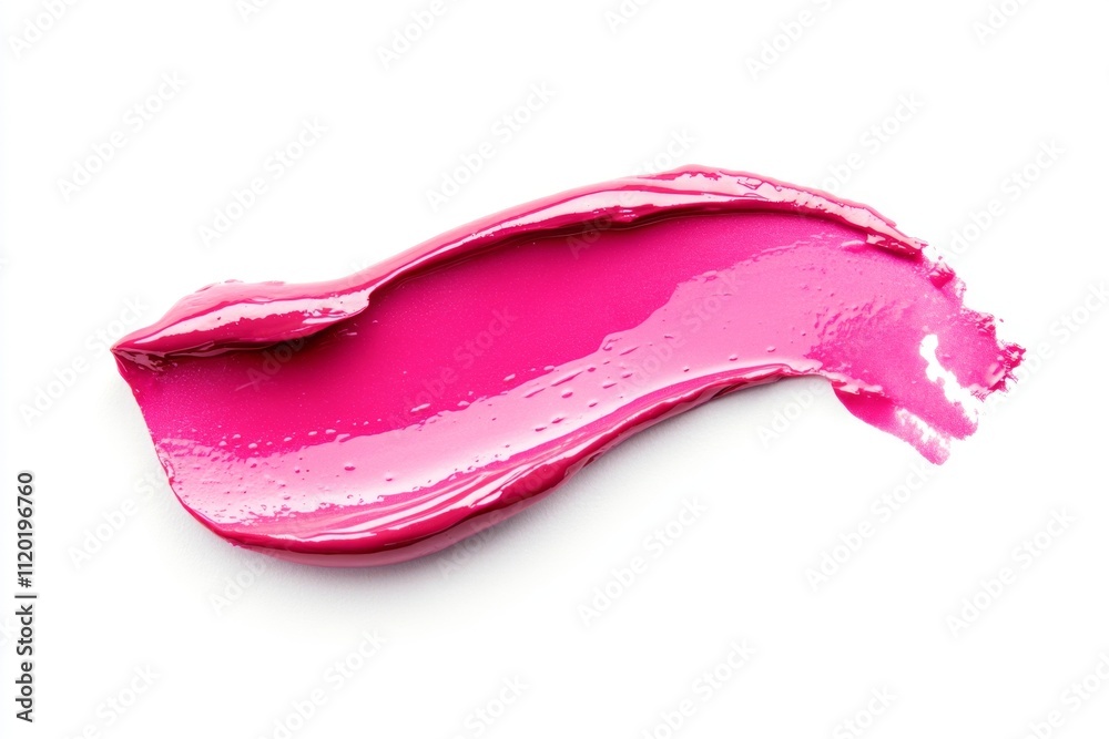 Glossy liquid lipstick smear smudge swatch isolated on white background ...