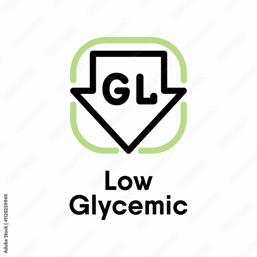 Low Glycemic information sign Stock Vector | Adobe Stock