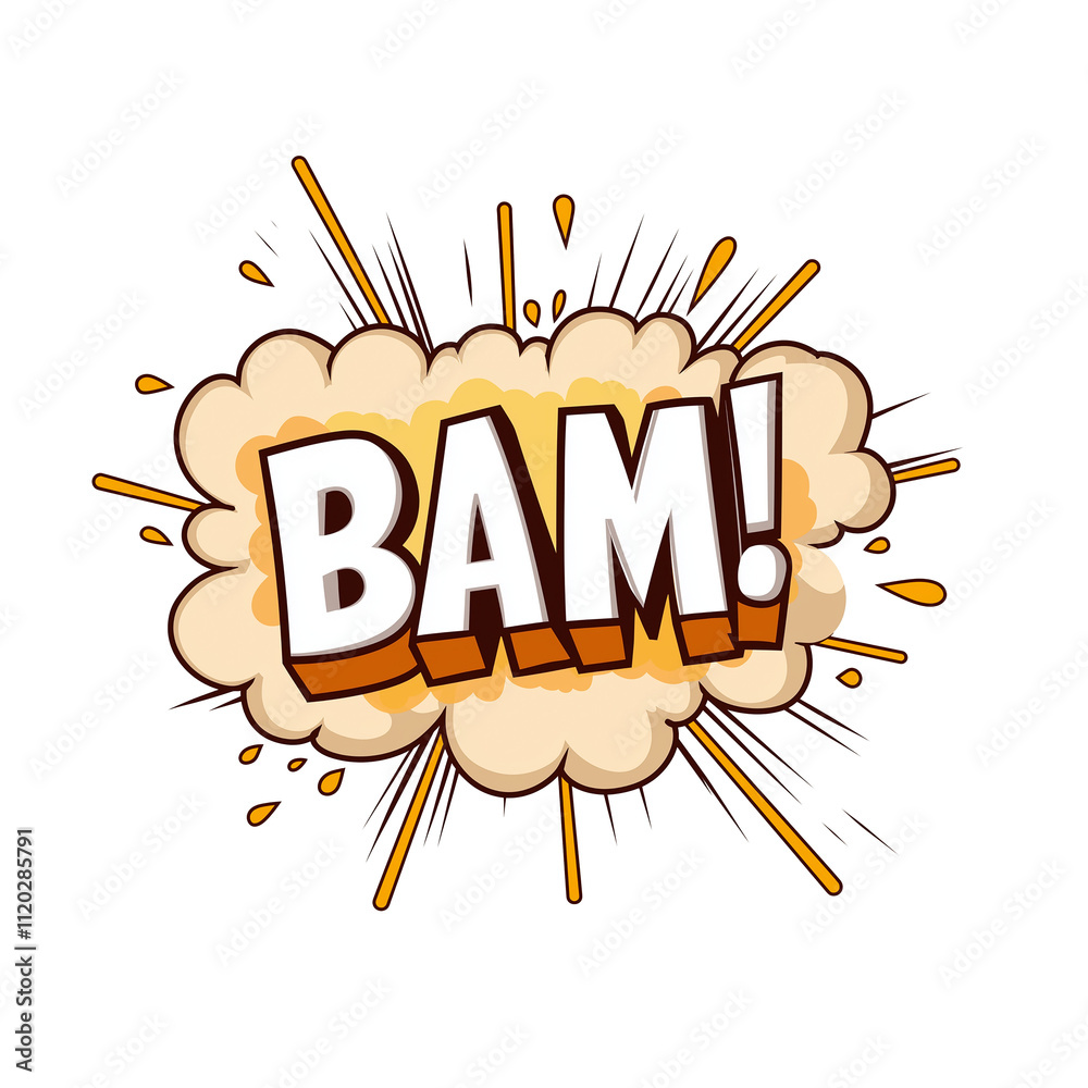 Bam comic explosion with transparent background for dynamic visual ...