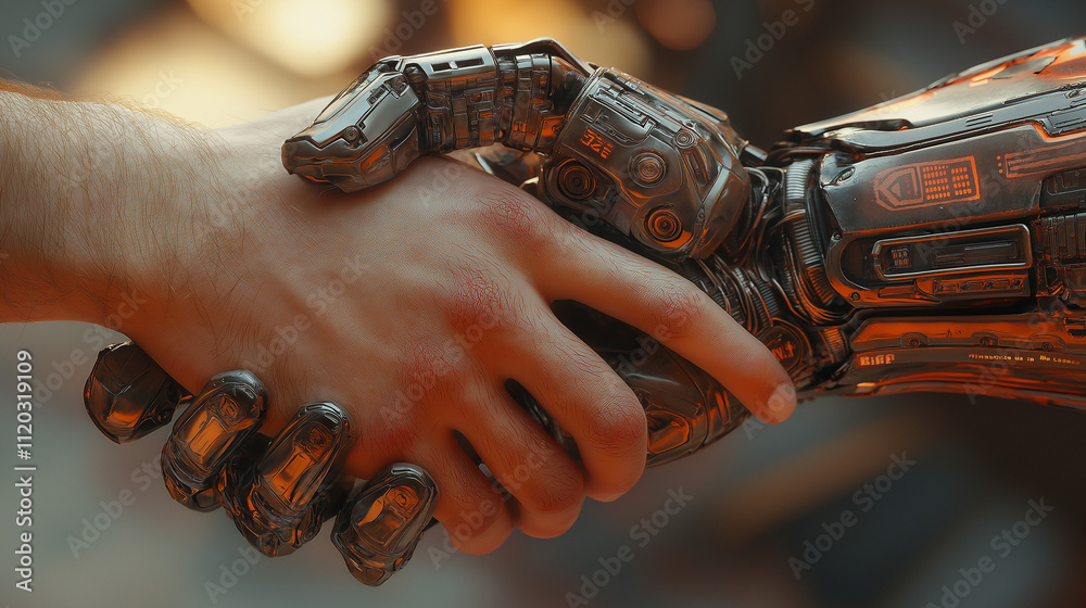 A Handshake Across Boundaries. The future is here: a human and robot ...