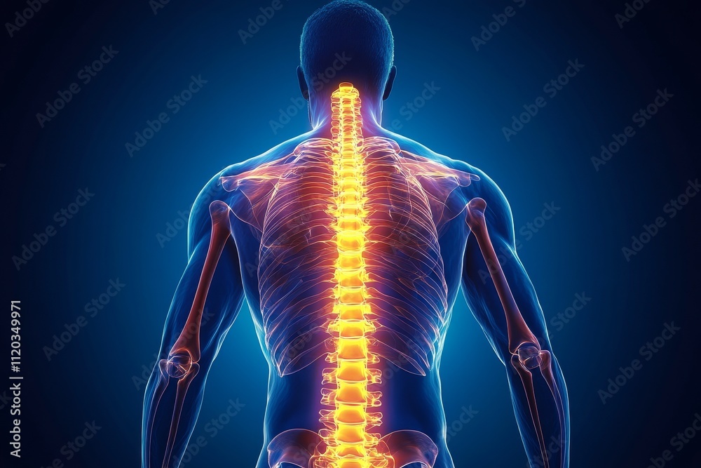 Human Spine Anatomy: Posterior View - Detailed anatomical image of the ...