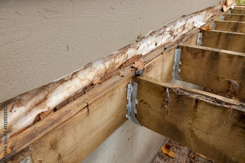 Deck Ledger Board Incorrectly Installed over Wood Siding has led to ...