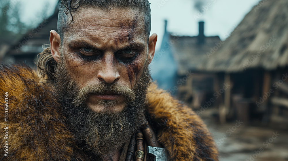 Epic Viking Warriors in Battle Gear, Fierce Viking Soldiers Ready for ...