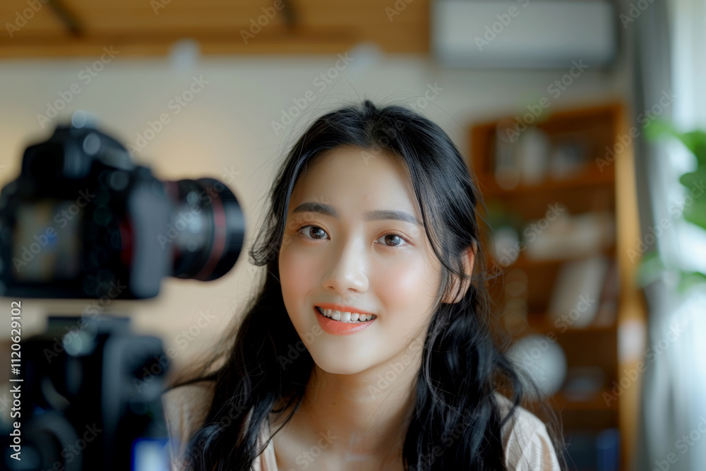 Influencer engages with audience by reviewing a new product, sharing ...