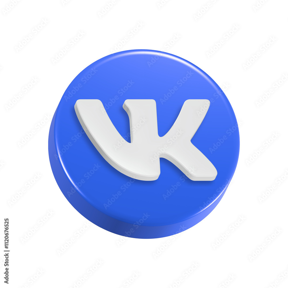 vkontakte vk logo. vk icon 3d , social media icons. social media and ...