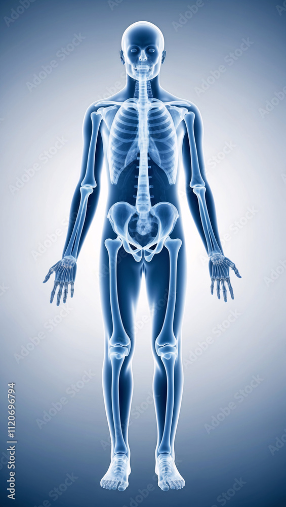 Detailed X Ray Photo of Human Skeleton Capturing the Full Anatomy of ...