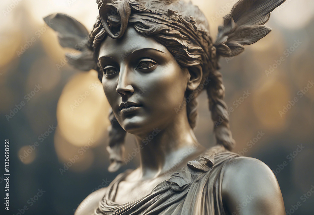 Artemis face statue Greek goddess of hunt on transparent background ...