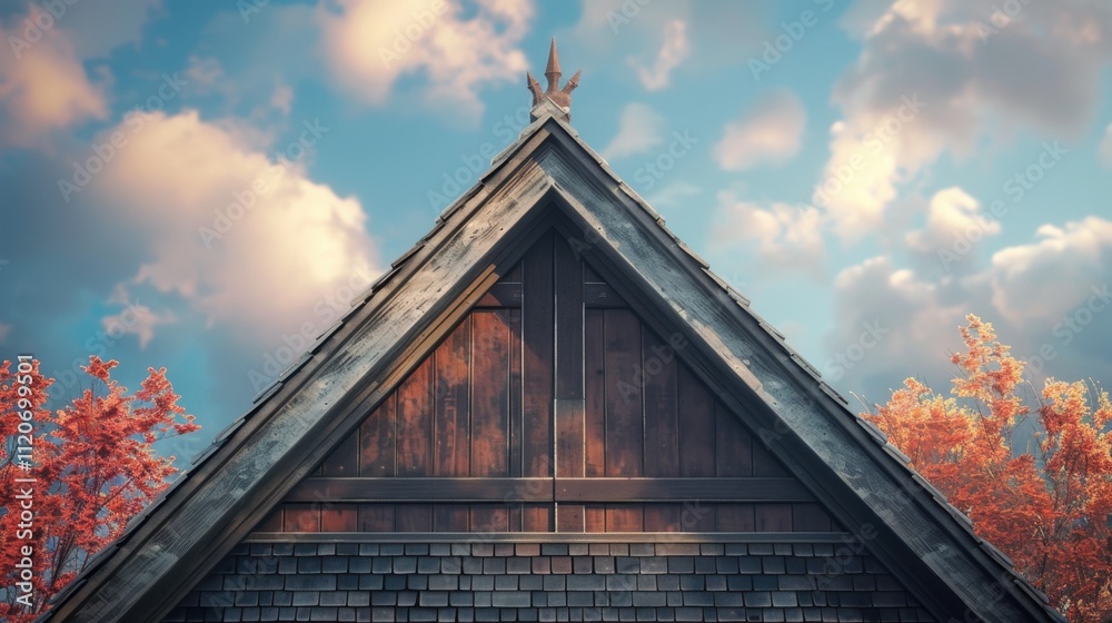 Gable Roof: This classic roof design features two sloping sides that ...
