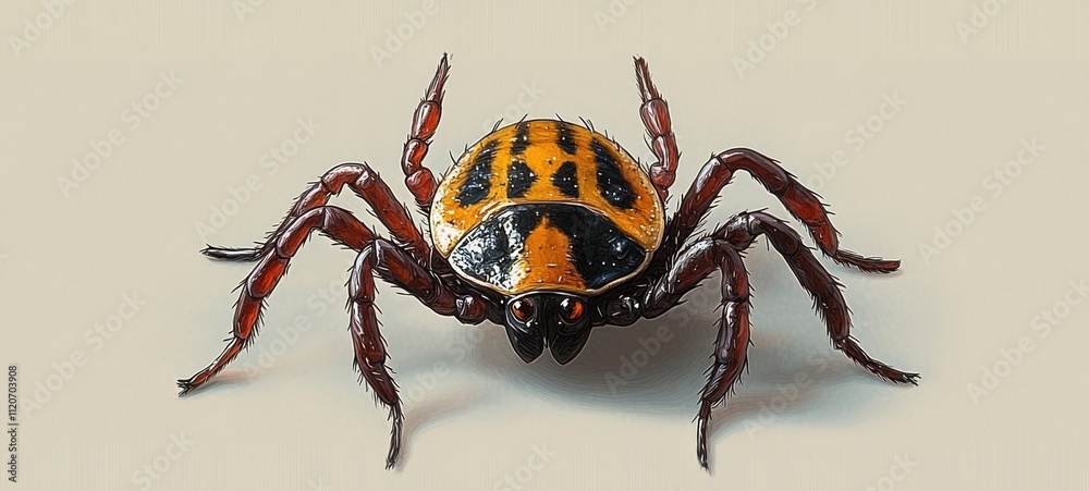 Detailed Macro Illustration of a Tick Highlighting Parasitic Infection ...