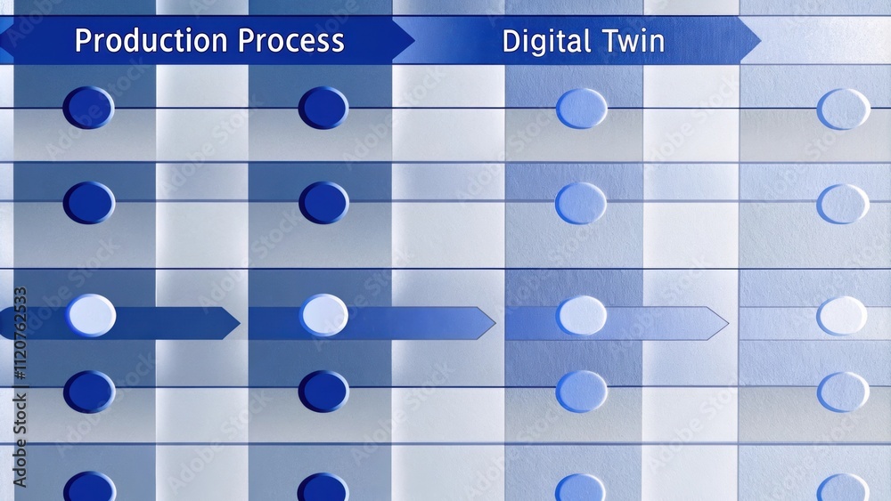 An animated flowchart visualizing the entire production process as a ...