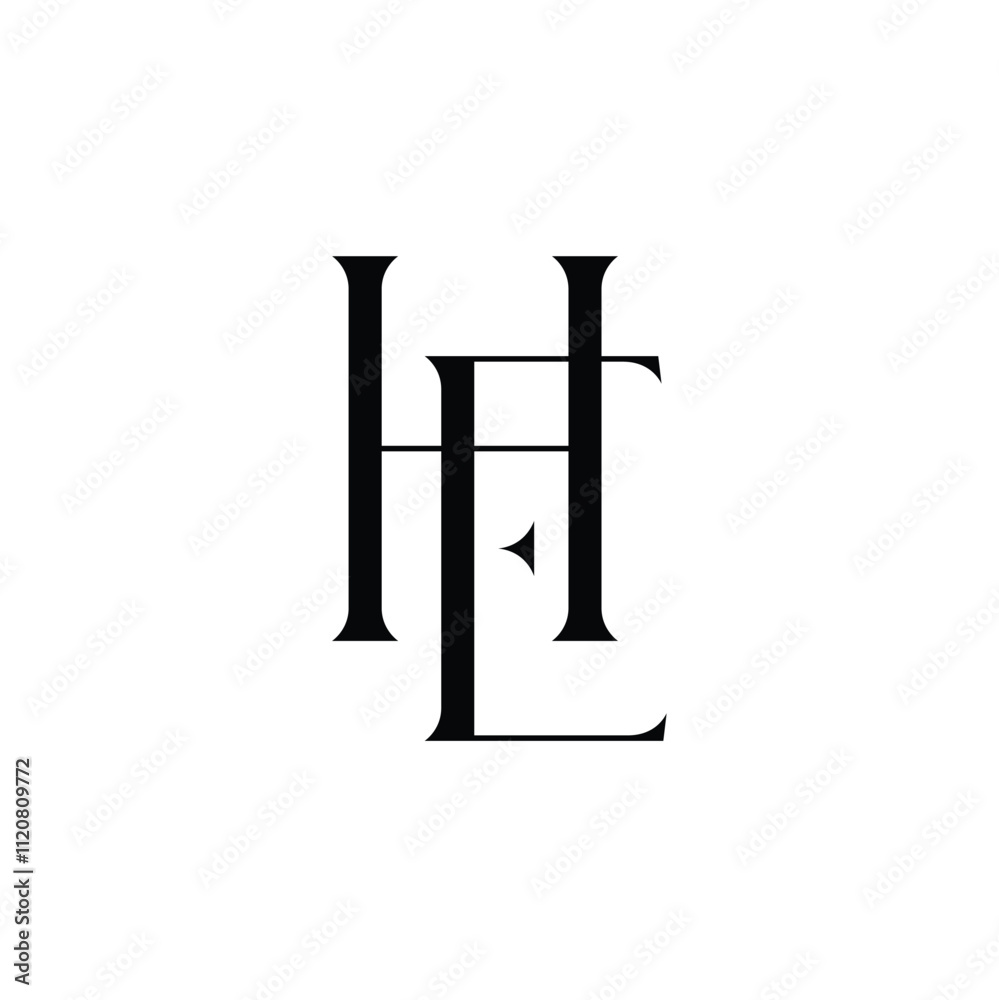 HE monogram logo design letter text name symbol monochrome logotype ...