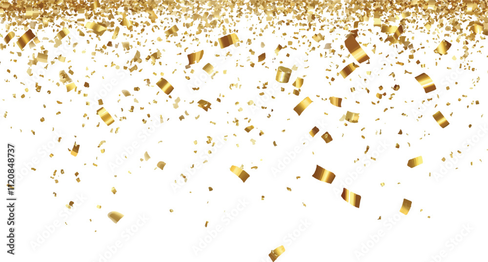 gold glitter dust falling on transparent background, Gold sparkle ...