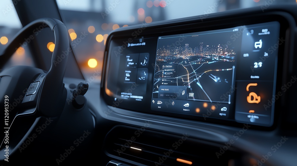 Smart Trailer Connection Display A truck dashboard showing seamless ...