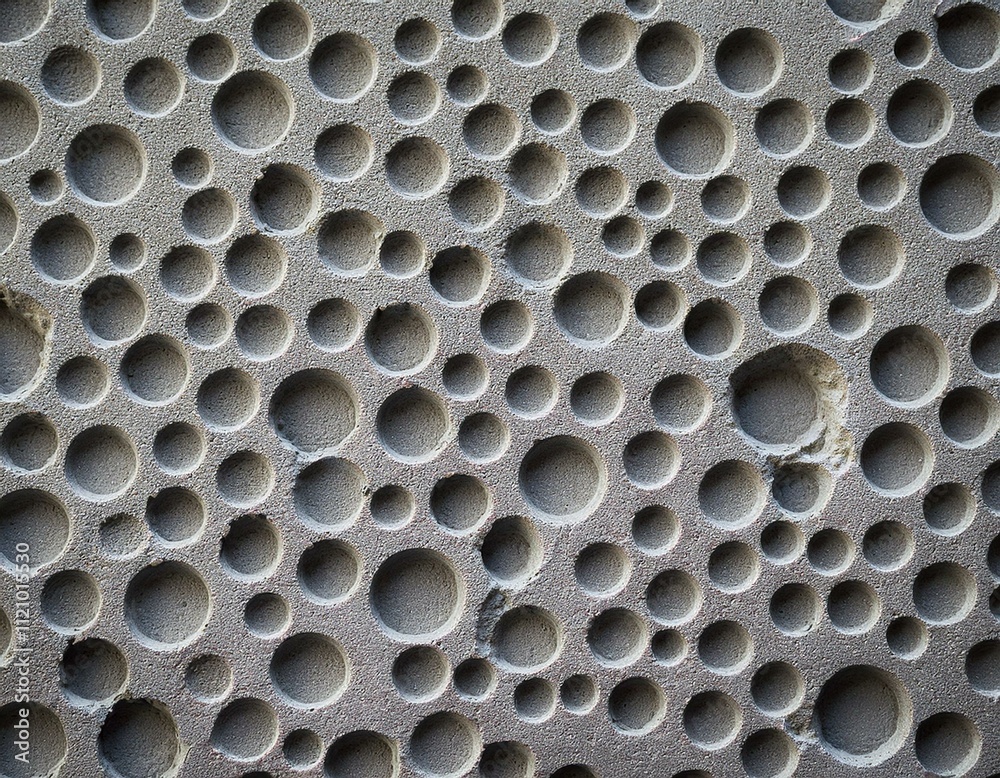 Pervious concrete surface with a textured background, highlighting ...