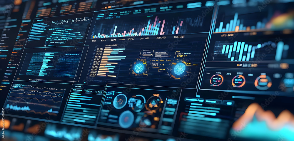 Interactive screen sorting data into categories and types, showing a ...