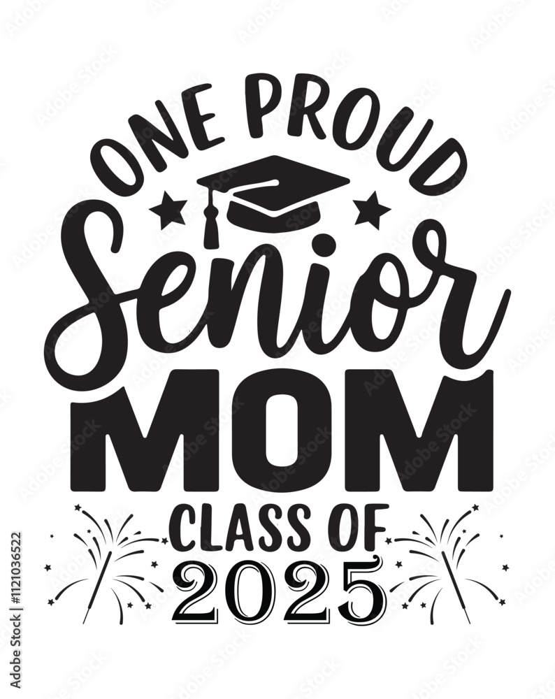 Senior Mom Class of 2025 greeting sign. Template Congratulations ...