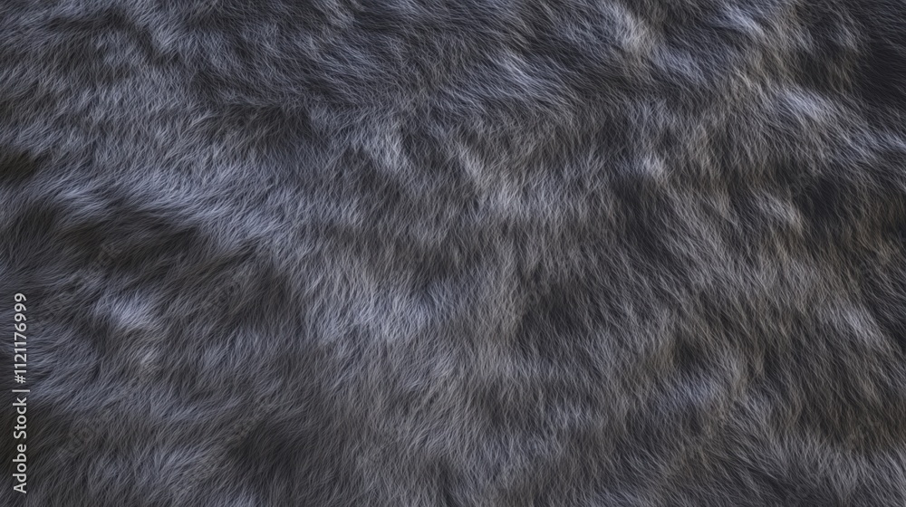 Soft and fluffy dark grey fur texture, realistic natural hair patterns ...