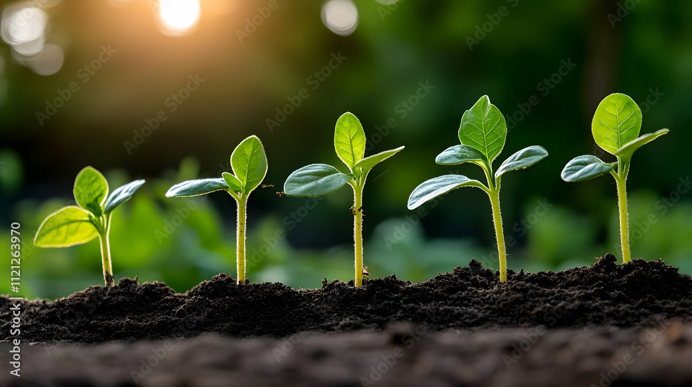 Illustration of plant growth stages from seed to mature plant ...