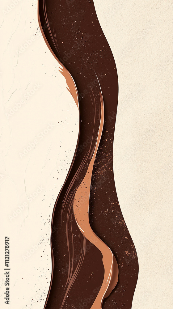 Mocha mousse color of the year 2025, abstract brown and beige paint ...