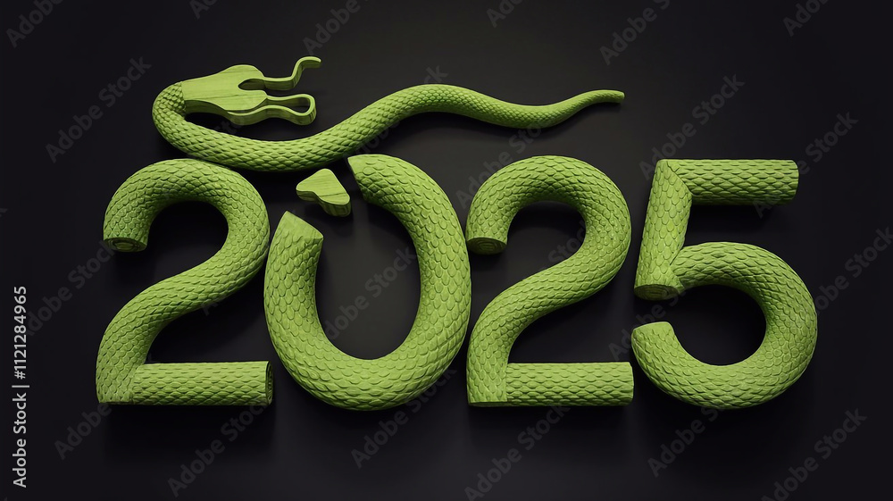 Chinese new year 2025 year of the Snake. Red Snake illustration and ...